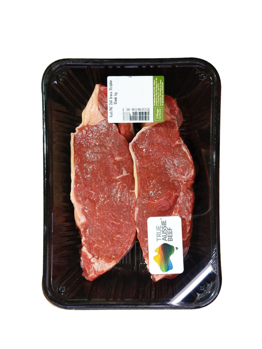 AUST CHILL GRASS STRIPLOIN STEAK (+/- 400G) – Village Grocer - Tamarind ...