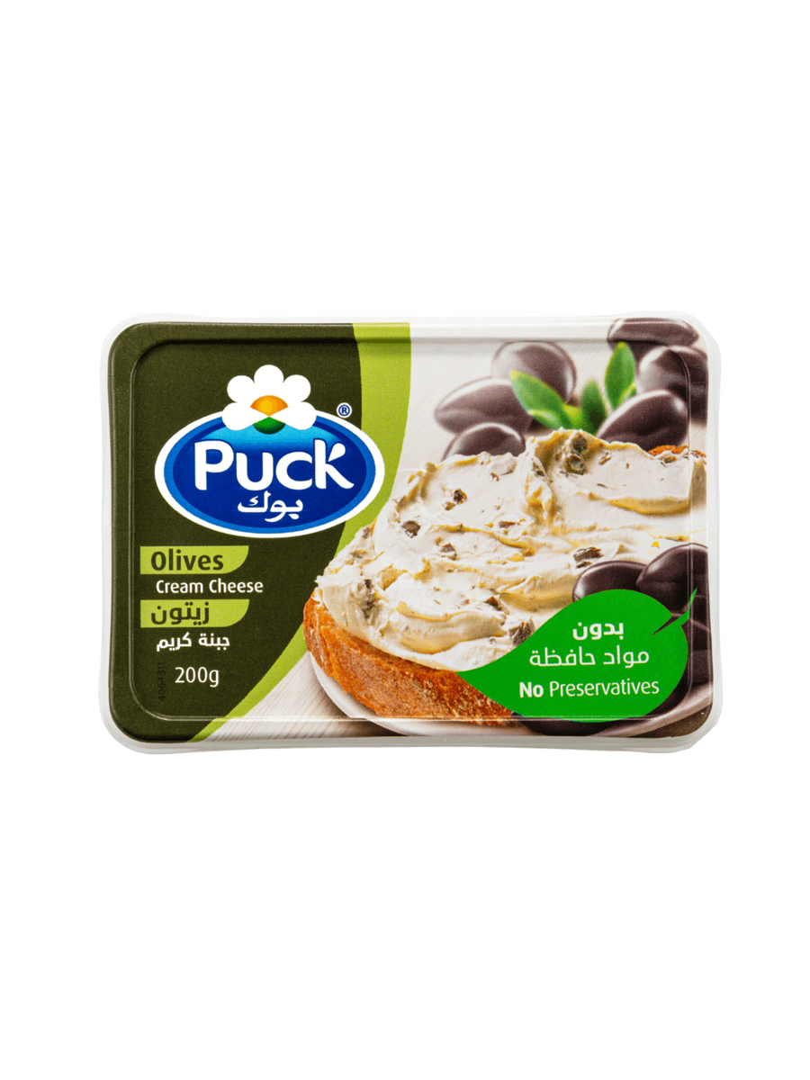 PUCK CREAM CHEESE SPREAD OLIVE 200G – Village Grocer - Tamarind Square