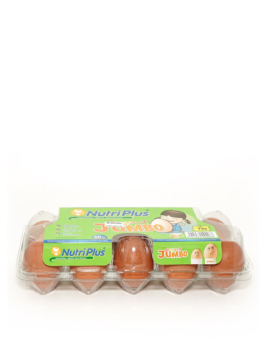 NUTRI PLUS OMEGA 3 JUMBO EGGS 10'S – Village Grocer - Tamarind Square
