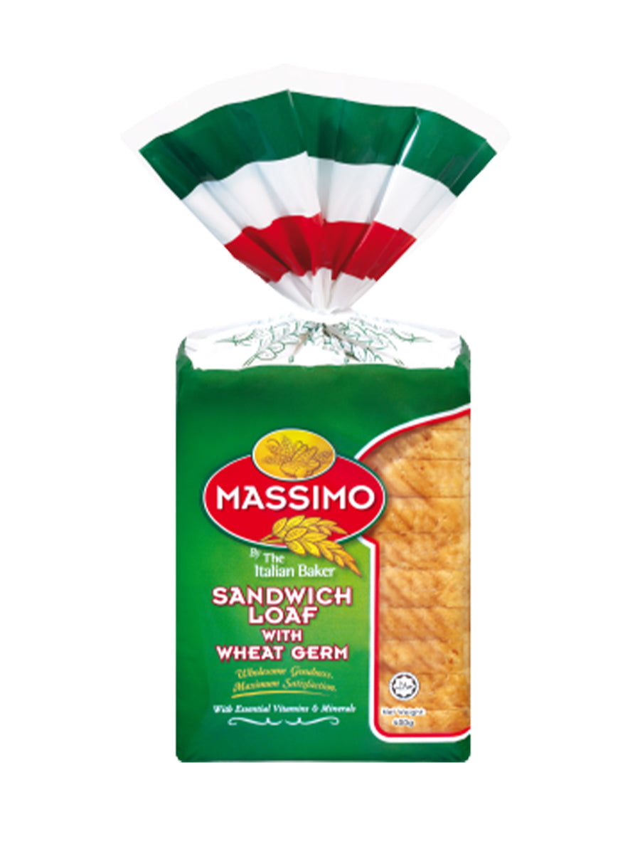 MASSIMO SANDWICH LOAF W.WHEAT GERM 400G – Village Grocer - Tamarind Square